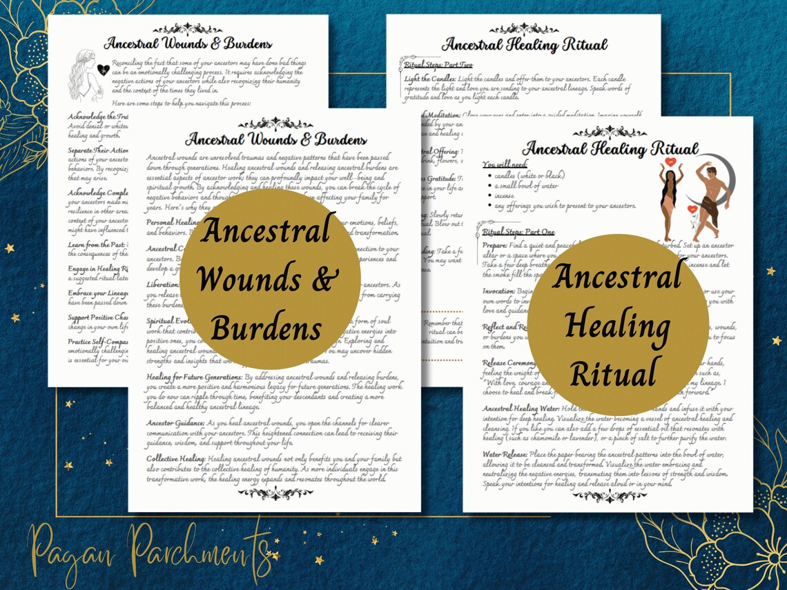Ancestor Work Grimoire Pages for Pagans and Witches. Includes Samhain ...