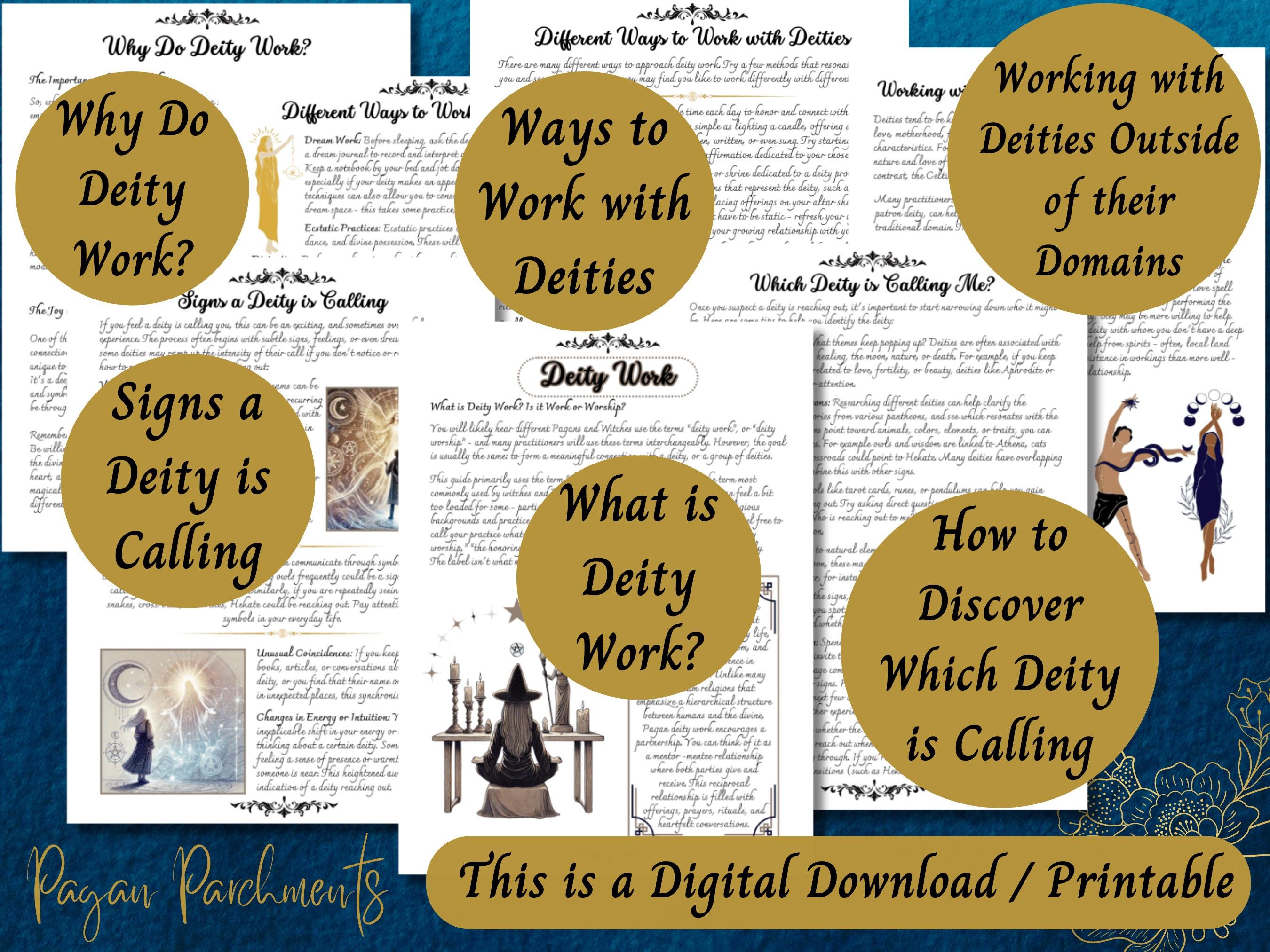 Deity Work Grimoire Pages + Journal, Pantheons Overview, Ecstatic ...