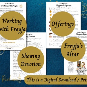 Freyja Grimoire Printable, Work With Norse Goddess Freya, Book of ...