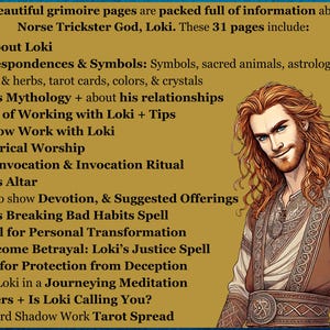 Loki Grimoire Printable, A Guide to Working With the Norse God of ...