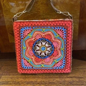Persian Tile Crochet Bag for Women | Unique Combination Cotton Crochet ...