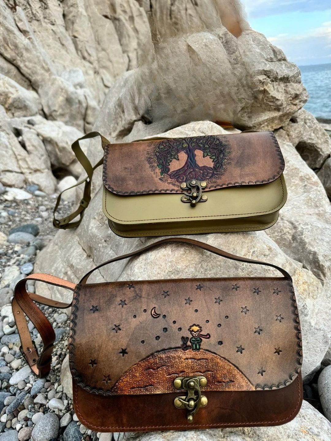 The Little Prince | Tree of Life Design Genuine Leather Bag for Woman ...