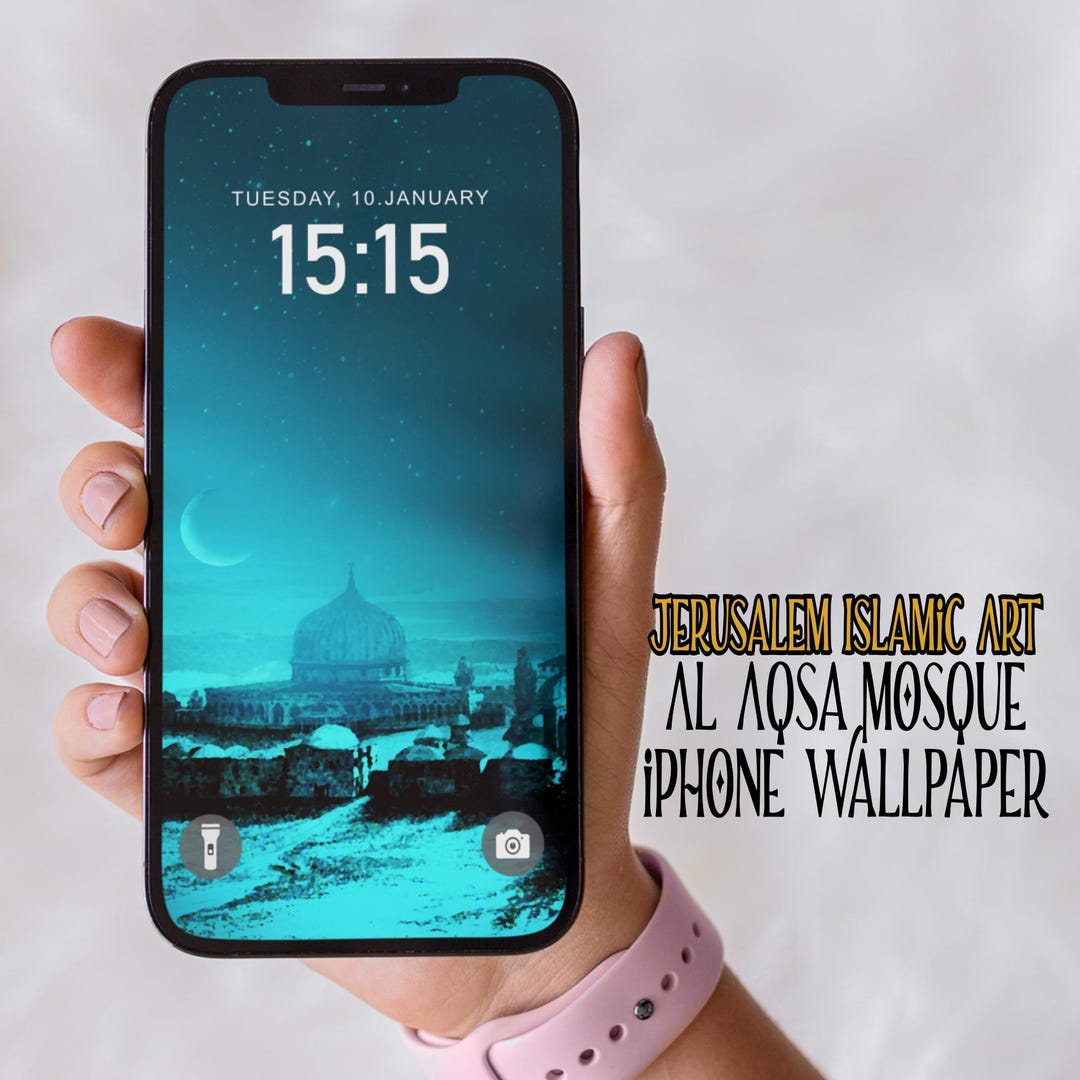 4K Al Aqsa Mosque iPhone Wallpaper | Crescent Moon Night Sky ...