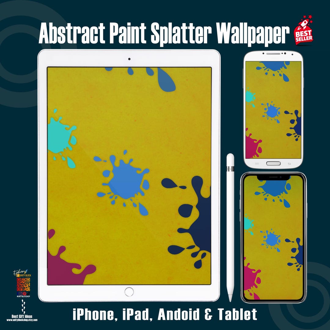 Abstract Paint Splatter Phone Wallpaper | 4K Color Art for iPhone ...
