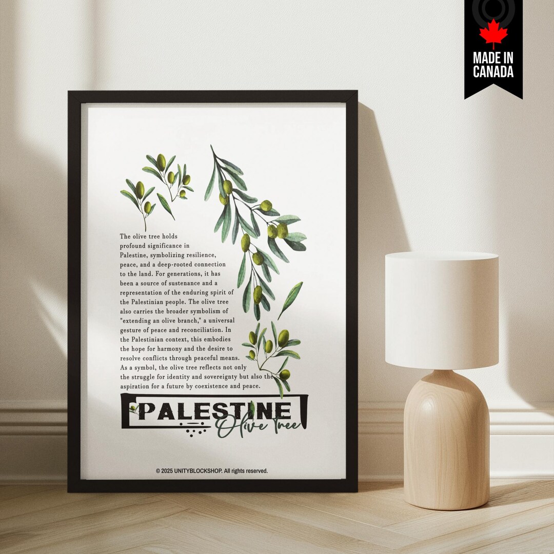 Olive Tree Wall Art – Palestinian Heritage Botanical Poster, 16x24 ...