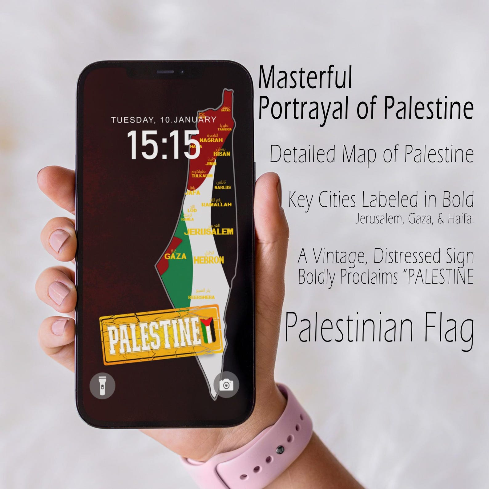4K Old Palestine Map iPhone Wallpaper | 3D Style Chic Phone Wallpaper ...