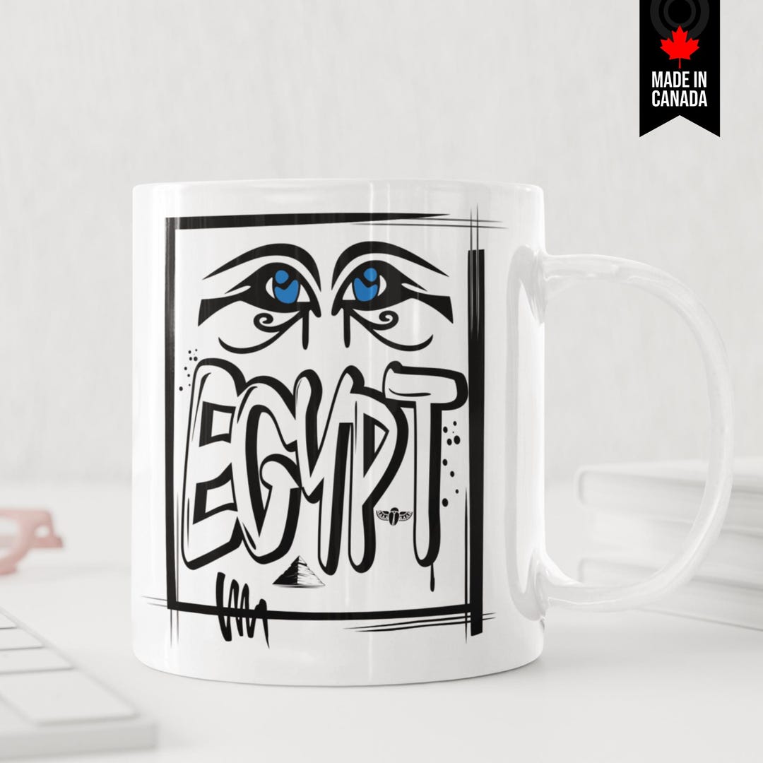 Eye of Horus Graffiti Mug – Ancient Egypt Street Art Souvenir - Etsy