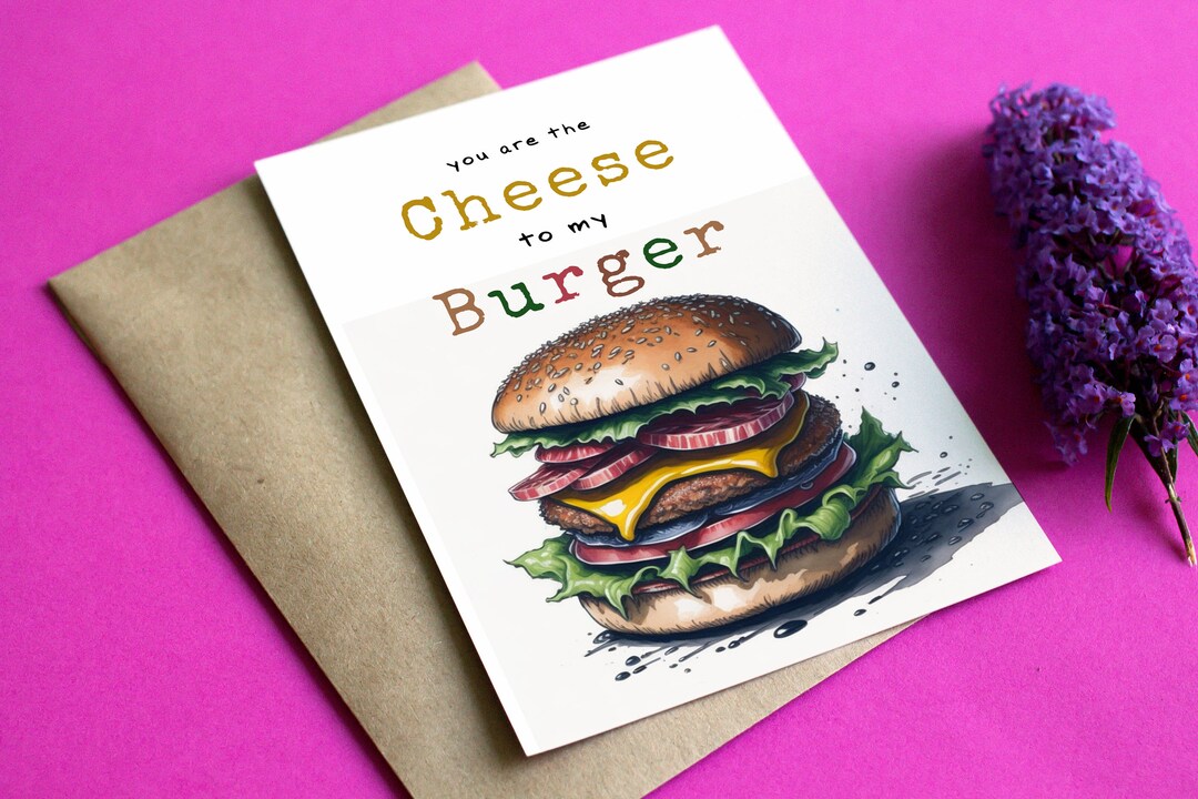 Instant Download Cards for Loved Ones Burger Puns Digital - Etsy