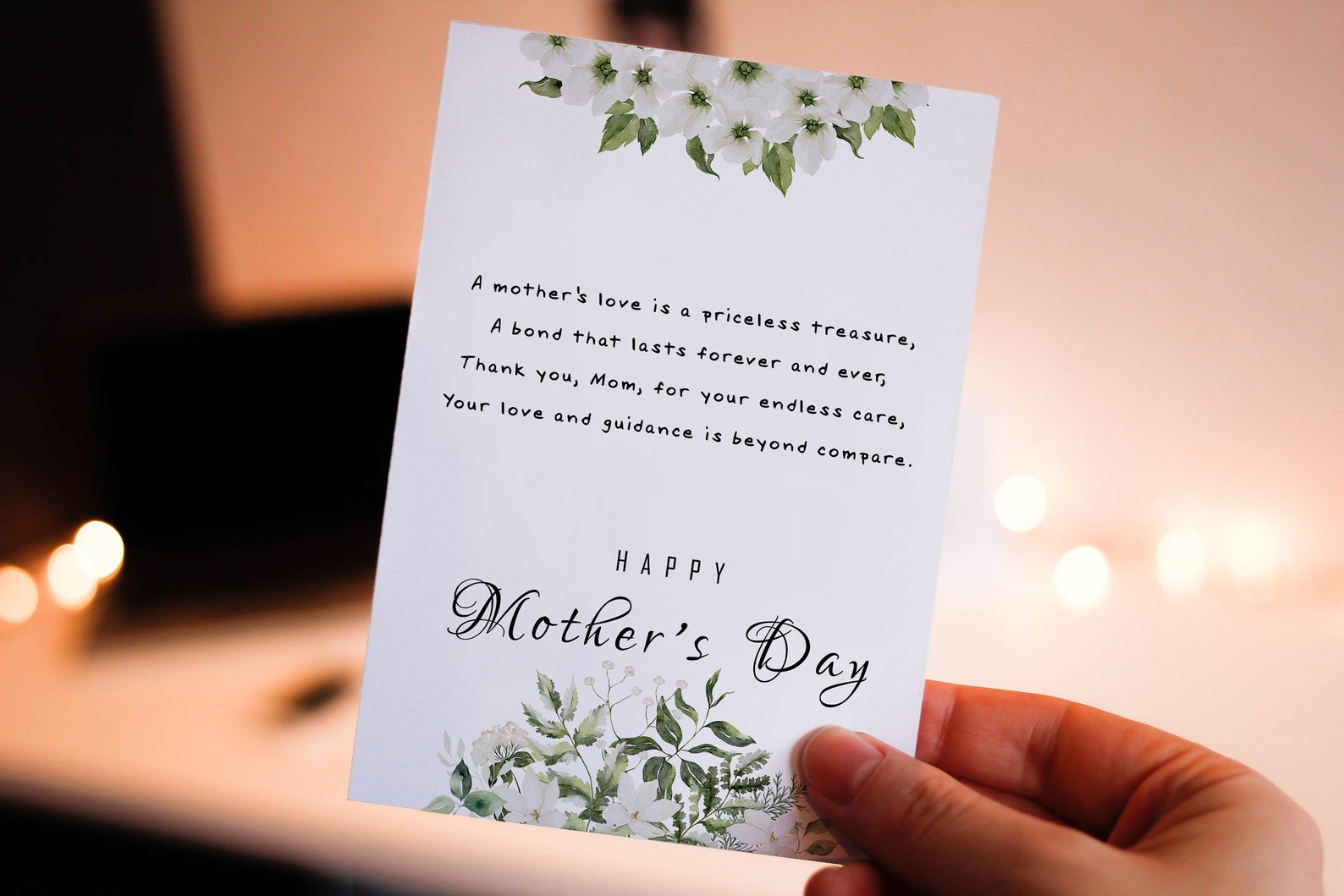 Printable Mothers Day Card, Digital Download, Printable Mother's Day ...