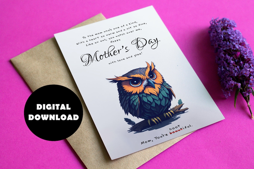 Printable Mothers Day Card #5, Digital Download, Printable Mother's Day ...