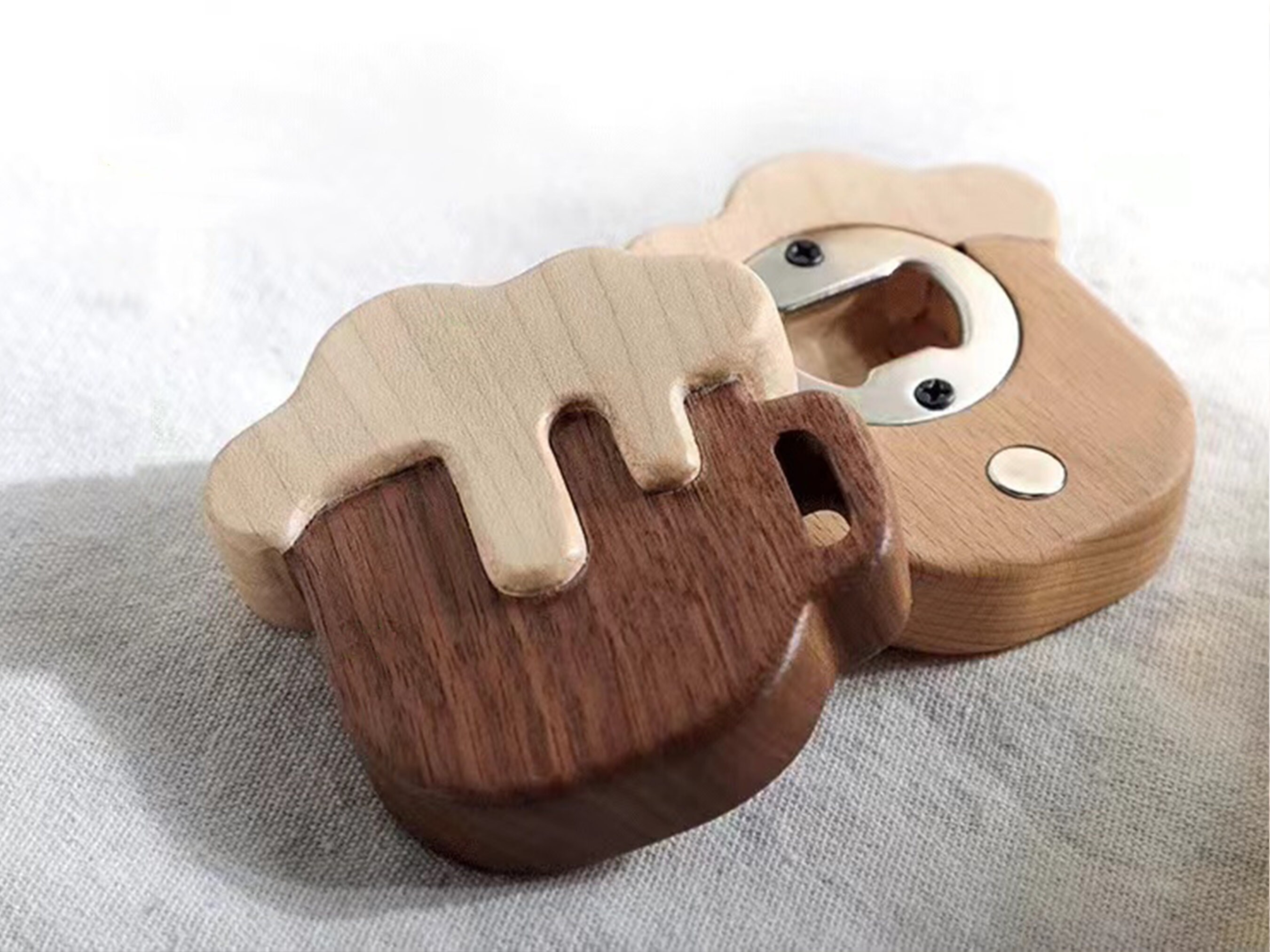 Beer-shaped Maple Wood Bottle Opener, Cute Bottle Opener Best Gift for ...