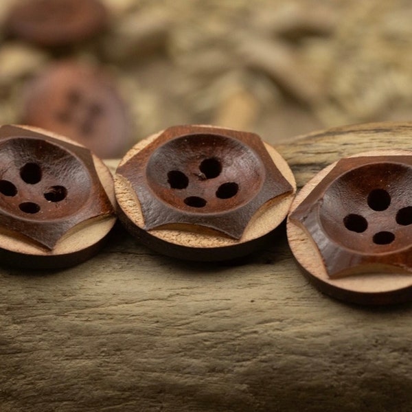 Natural Wood Buttons - Etsy