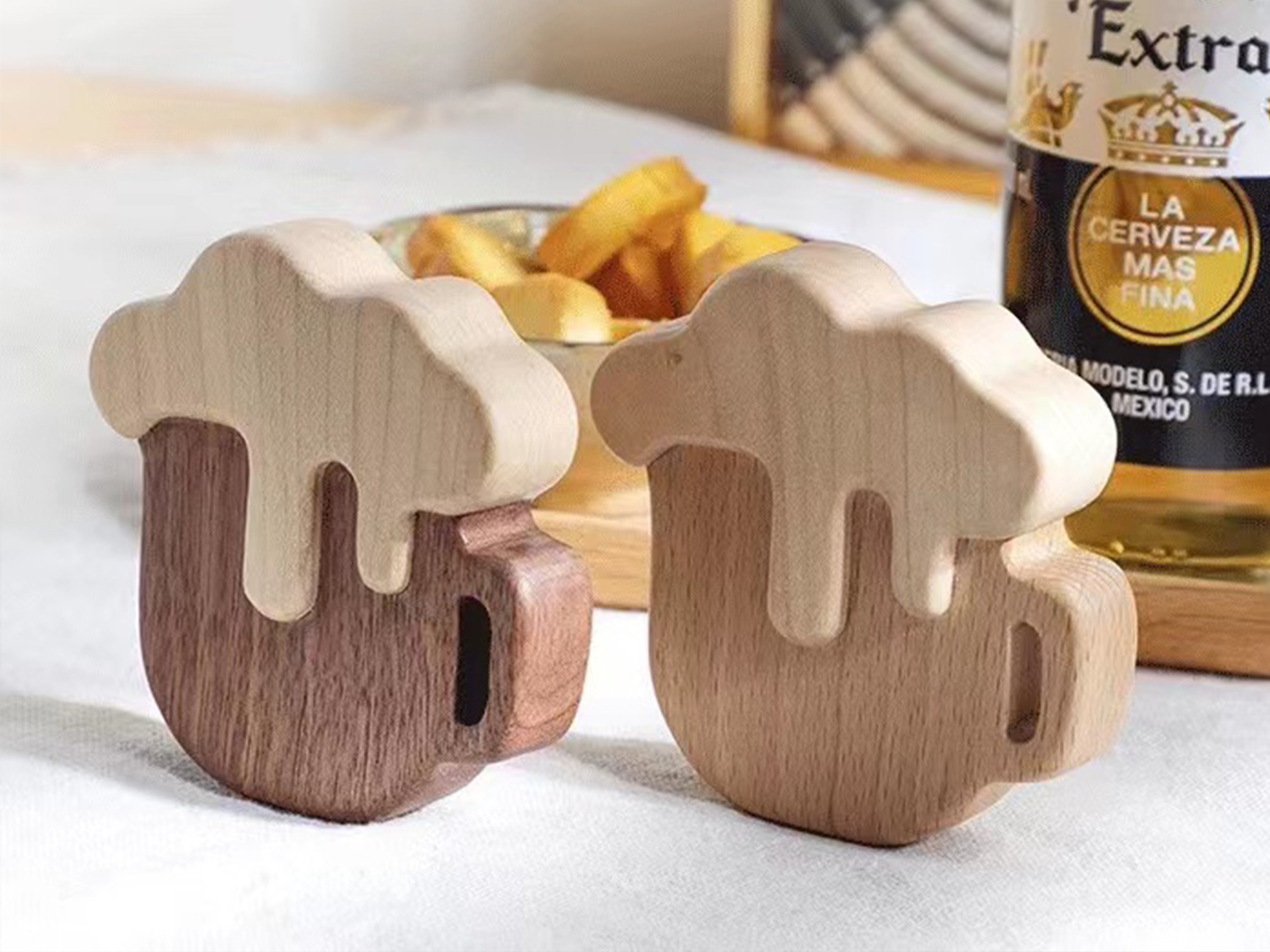 Beer-shaped Maple Wood Bottle Opener, Cute Bottle Opener Best Gift for ...