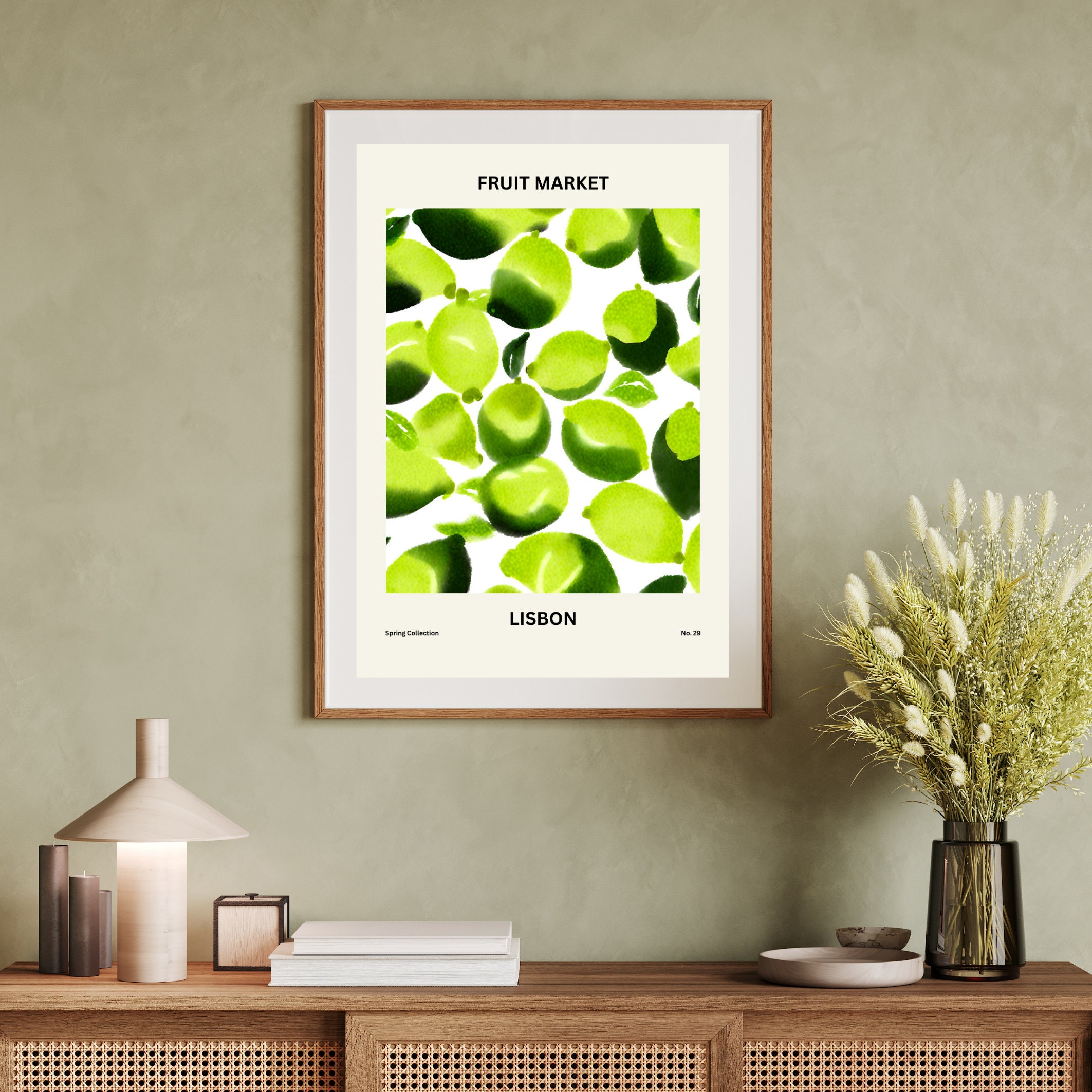 Poster Lime Poster Kitchen Fruit Market Digital Download Watercolor ...