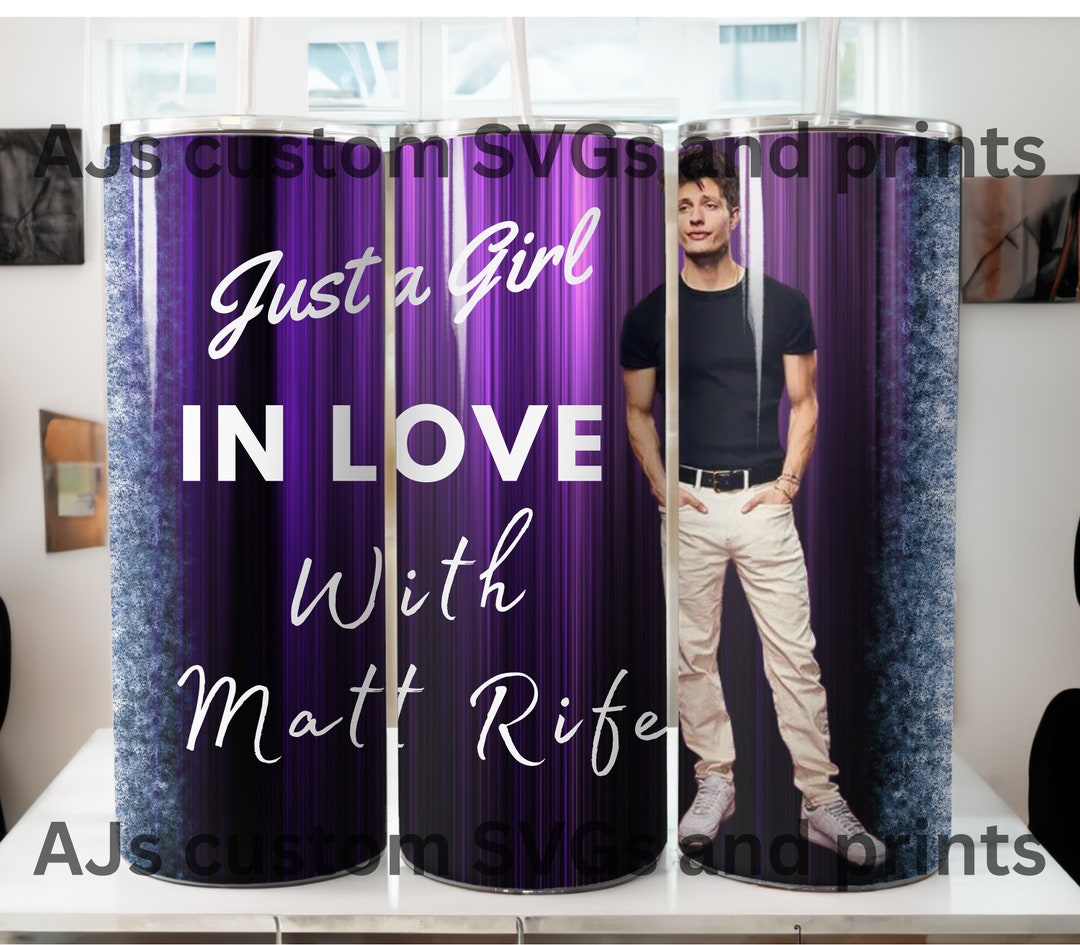 Matt Rife Fan Tumbler PNG Print, 20oz Skinny Tumbler Print, Digital ...