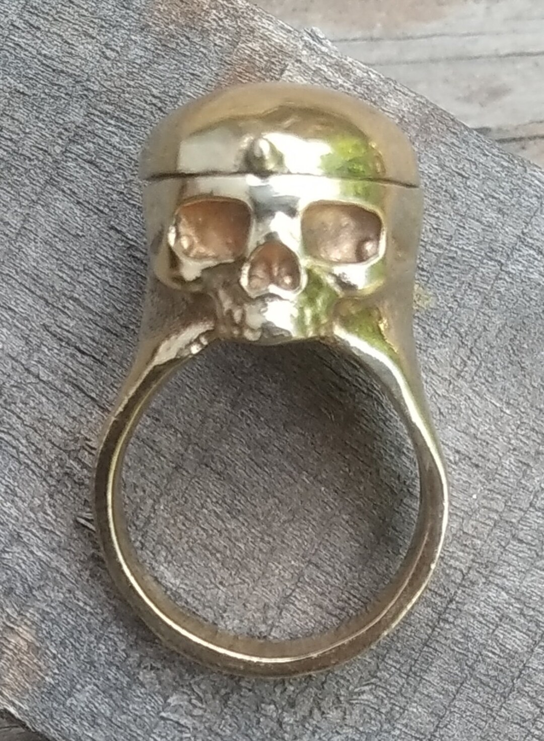 Skull Poison Brass Unisex Biker's Finger Ring - Etsy
