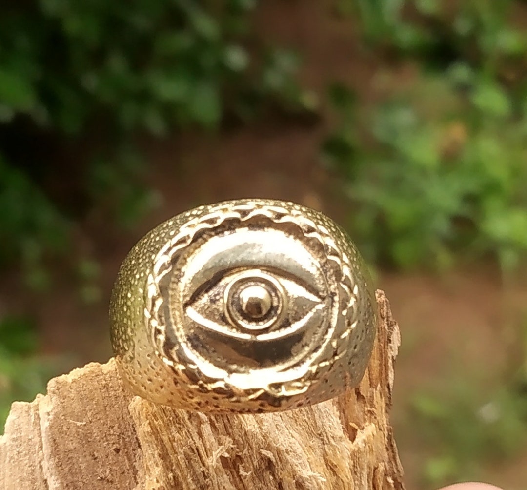 Beautiful Vintage Seeing Eye Uroboros Snake Solid Brass Ring - Etsy