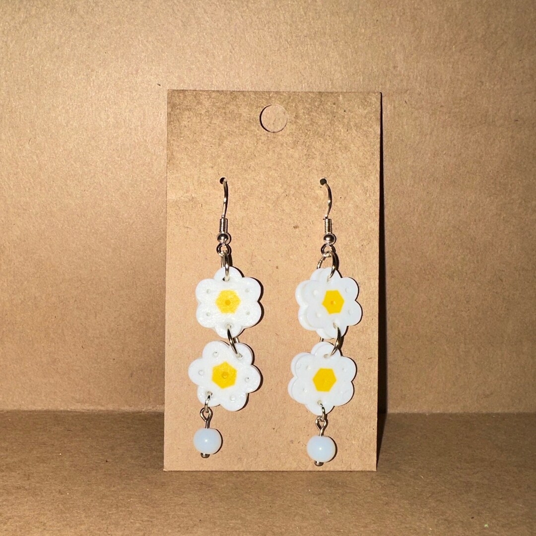 Daisy Perler Bead Earrings | Flower Perler Bead Earrings - Etsy