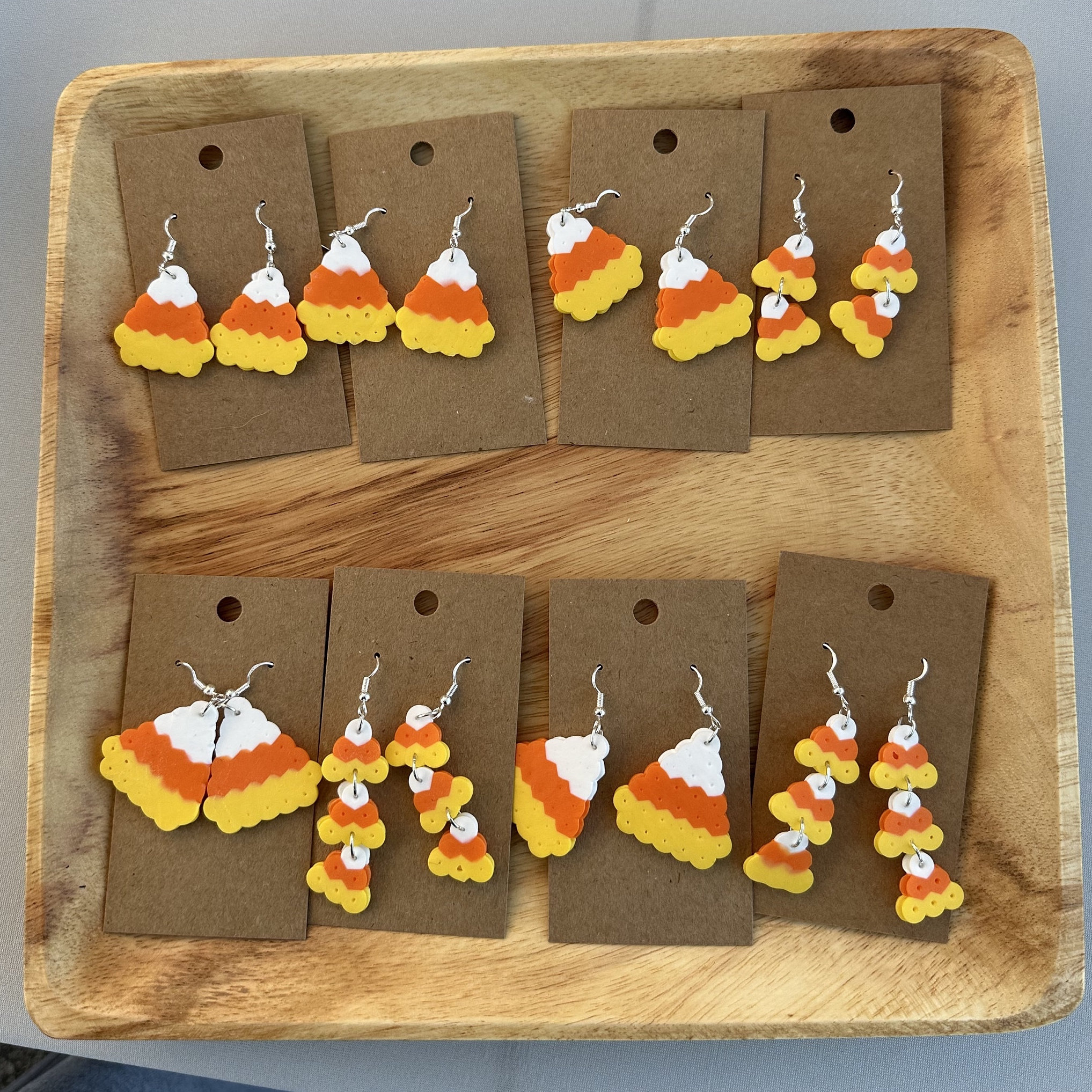 Candy Corn Perler Bead Earrings | Halloween Earrings | Candy Corn ...