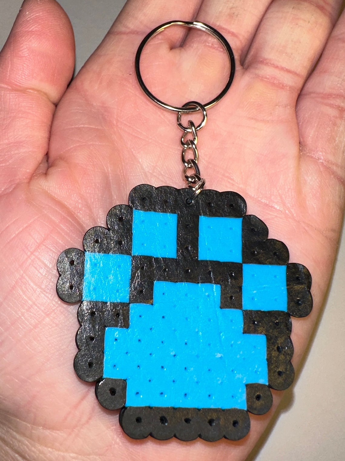 Paw Print Perler Bead Keychain - Etsy