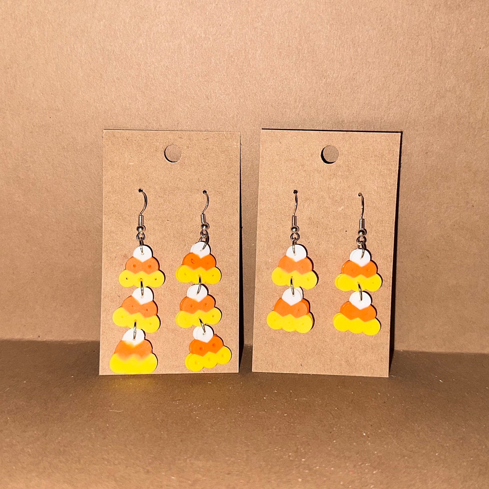 Candy Corn Perler Bead Earrings | Halloween Earrings | Candy Corn ...