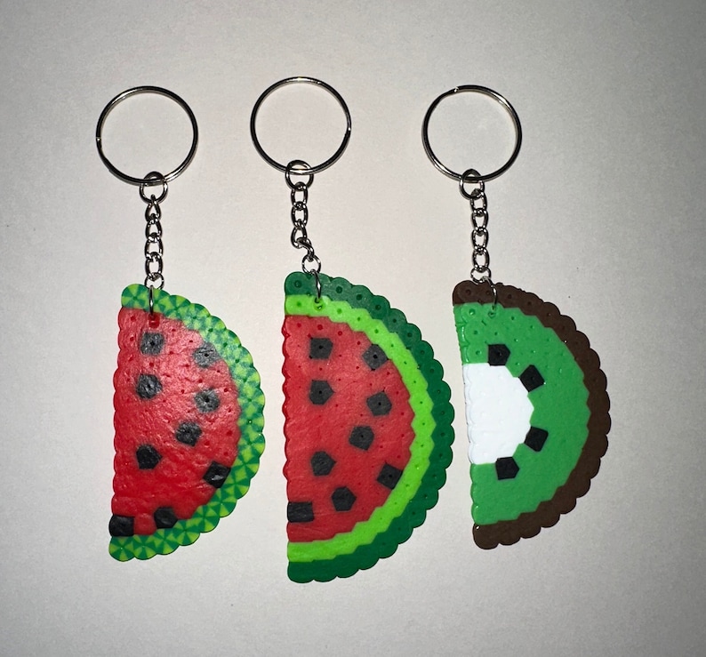 Fruit Perler Bead Keychain - Etsy
