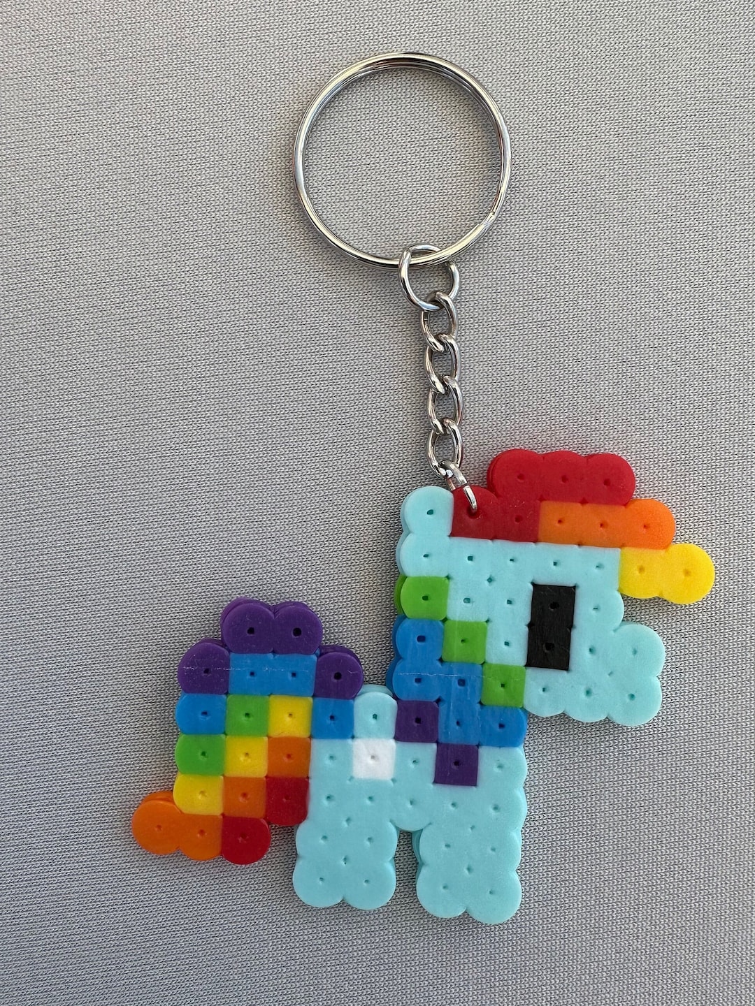 Rainbow Dash Perler Bead Keychain | My Little Pony Keychain - Etsy