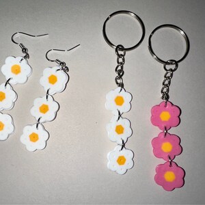 Flower Perler Bead Keychain - Etsy