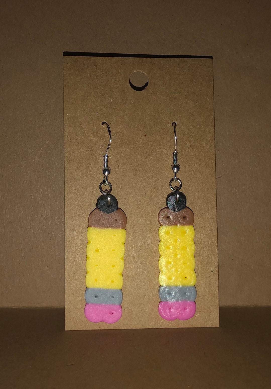 Pencil Perler Bead Earrings Teacher Perler Bead Earrings Pencil ...