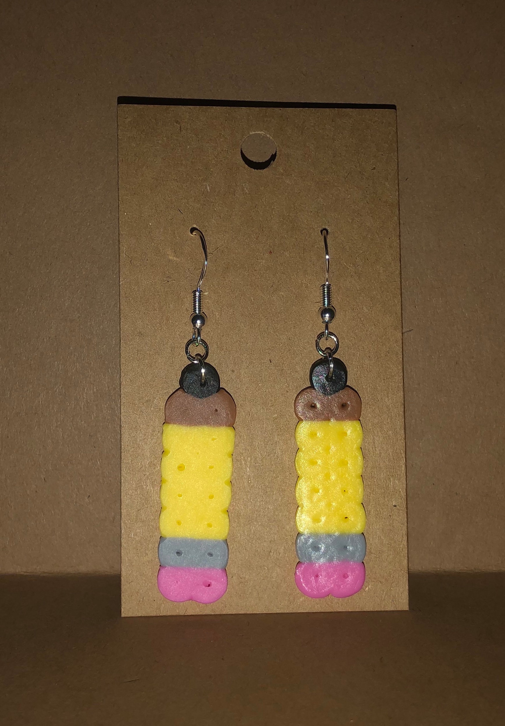 Pencil Perler Bead Earrings | Teacher Perler Bead Earrings | Pencil ...