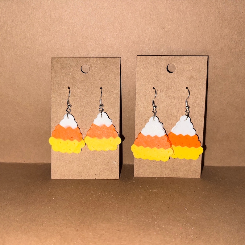 Candy Corn Perler Bead Earrings | Halloween Earrings | Candy Corn ...