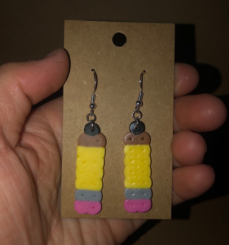 Pencil Perler Bead Earrings | Teacher Perler Bead Earrings | Pencil ...