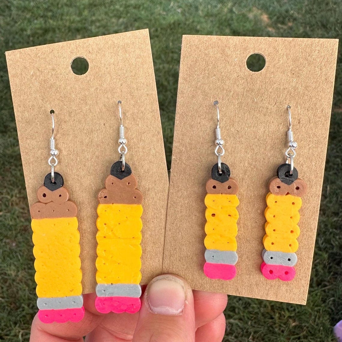 Pencil Perler Bead Earrings | Teacher Perler Bead Earrings | Pencil ...