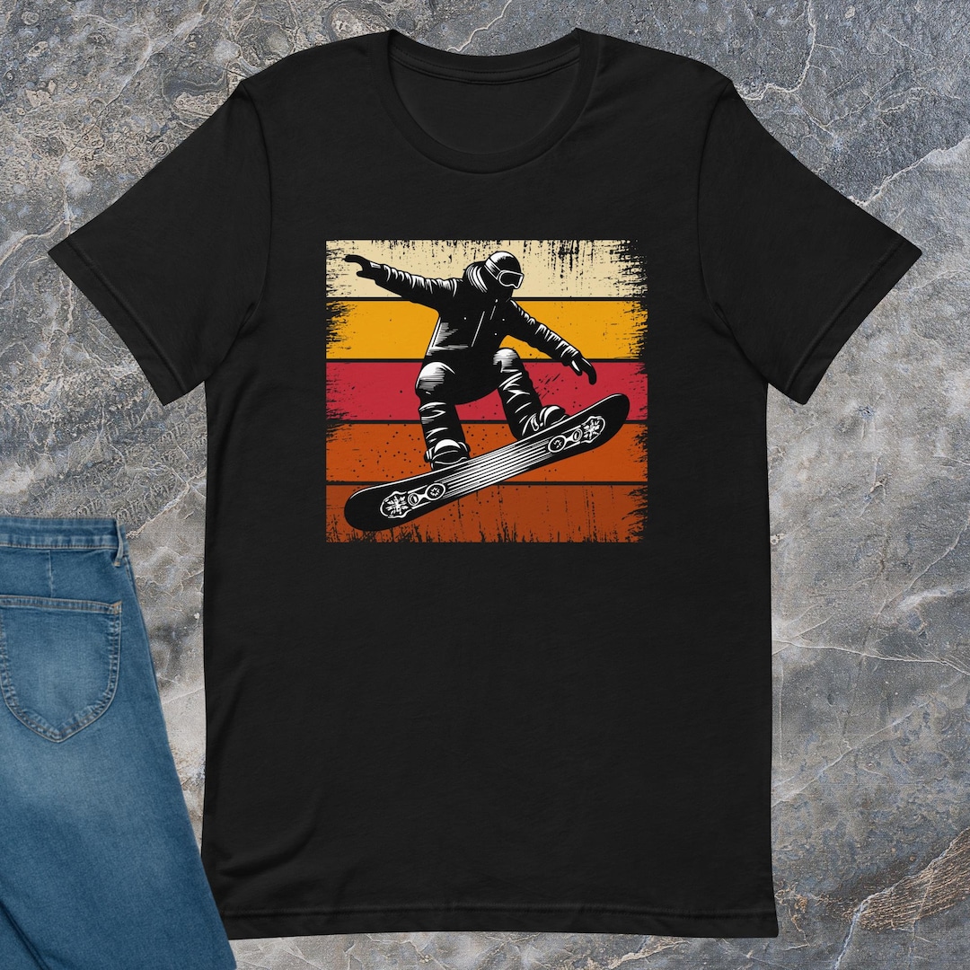 T-Shirt Snowboarding Shirt Snowboard Mens Cotton New Snow Size ...