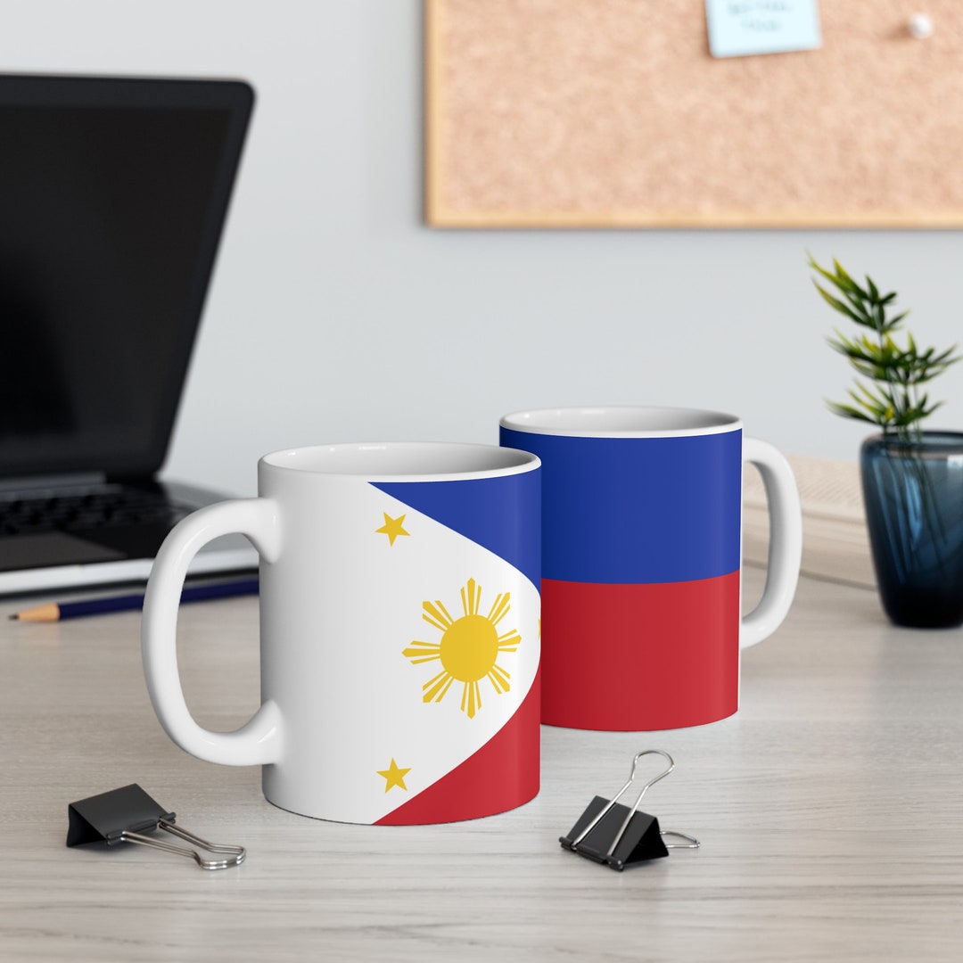 Philippines Flag Mug Filipino Pride Ceramic Coffee Cup Perfect Gift ...