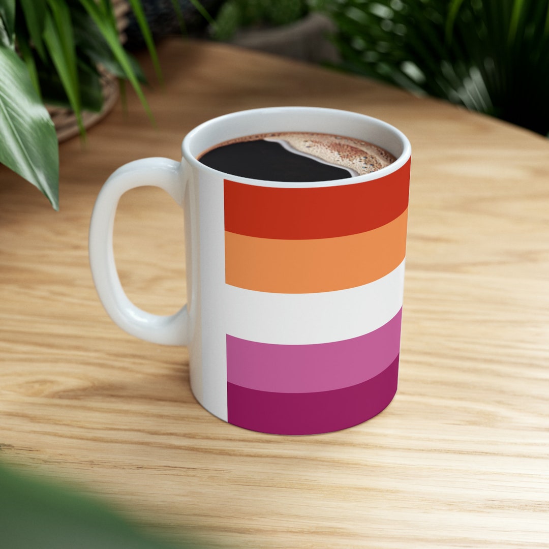 Lesbian Pride Flag Mug LGBTQAI Statement Piece - Etsy