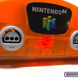 Custom Nintendo 64 N64 Console Clear Orange W/controller - Etsy