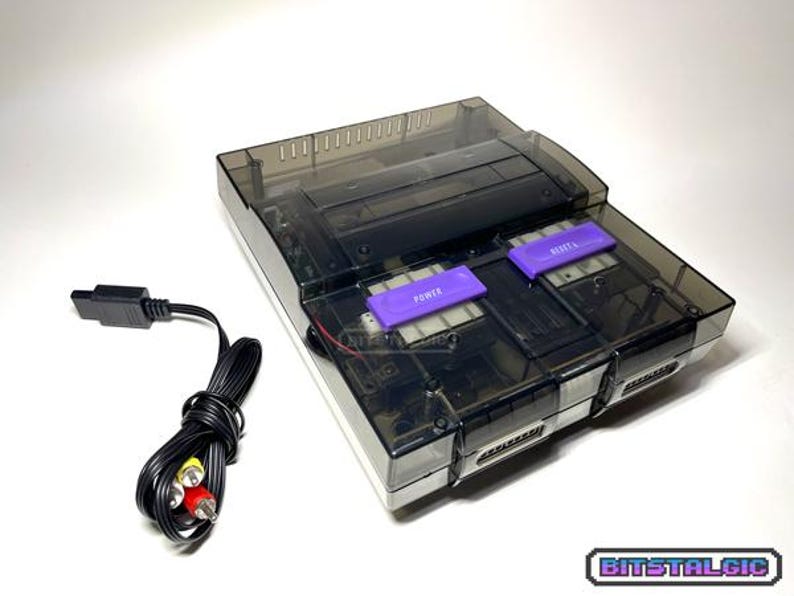 Custom Super Nintendo SNES Console Charcoal - Etsy
