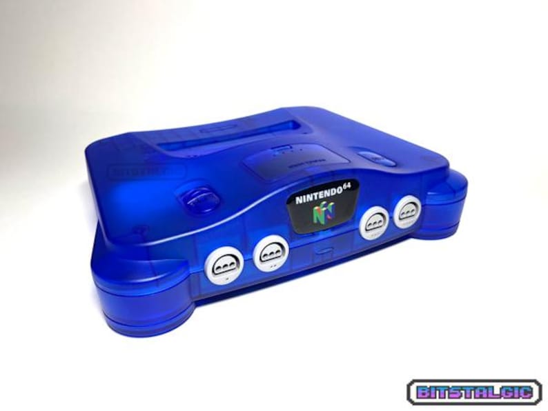 Custom Nintendo 64 N64 Console Clear Blue W/controller - Etsy