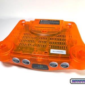 Custom Nintendo 64 N64 Console Clear Orange W/controller - Etsy