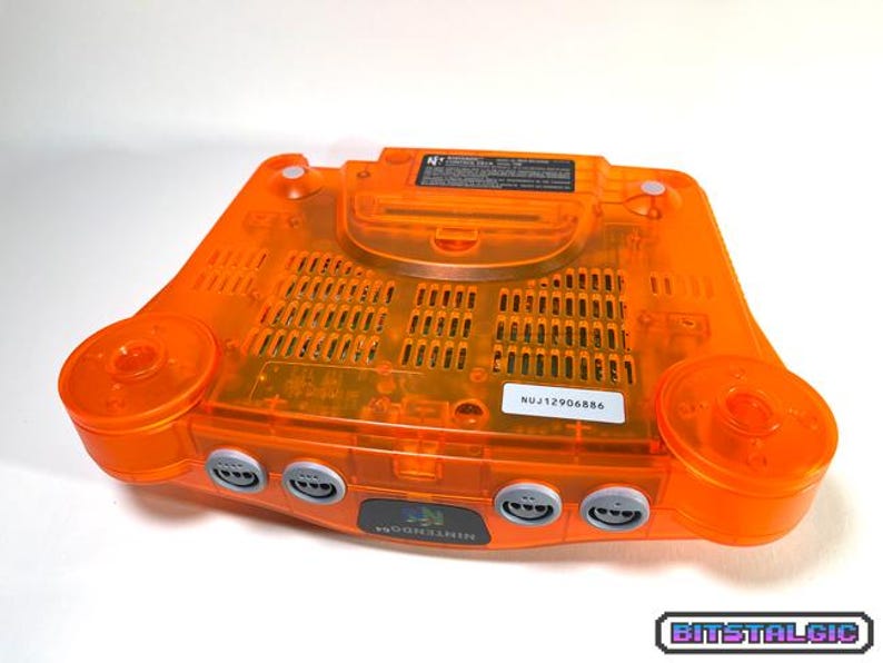 Custom Nintendo 64 N64 Console Clear Orange W/controller - Etsy