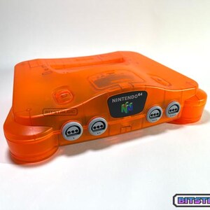 Custom Nintendo 64 N64 Console Clear Orange W/controller - Etsy