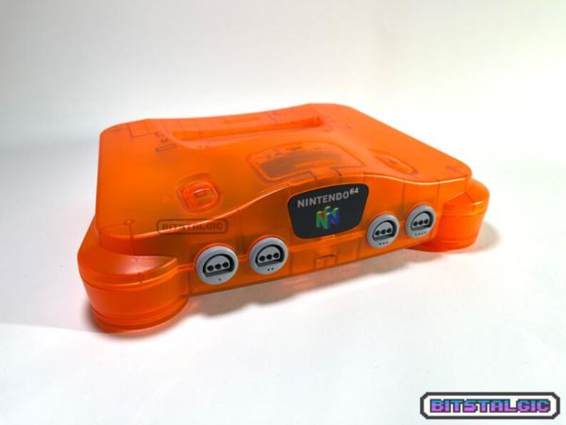 Custom Nintendo 64 N64 Console Clear Orange W/controller - Etsy