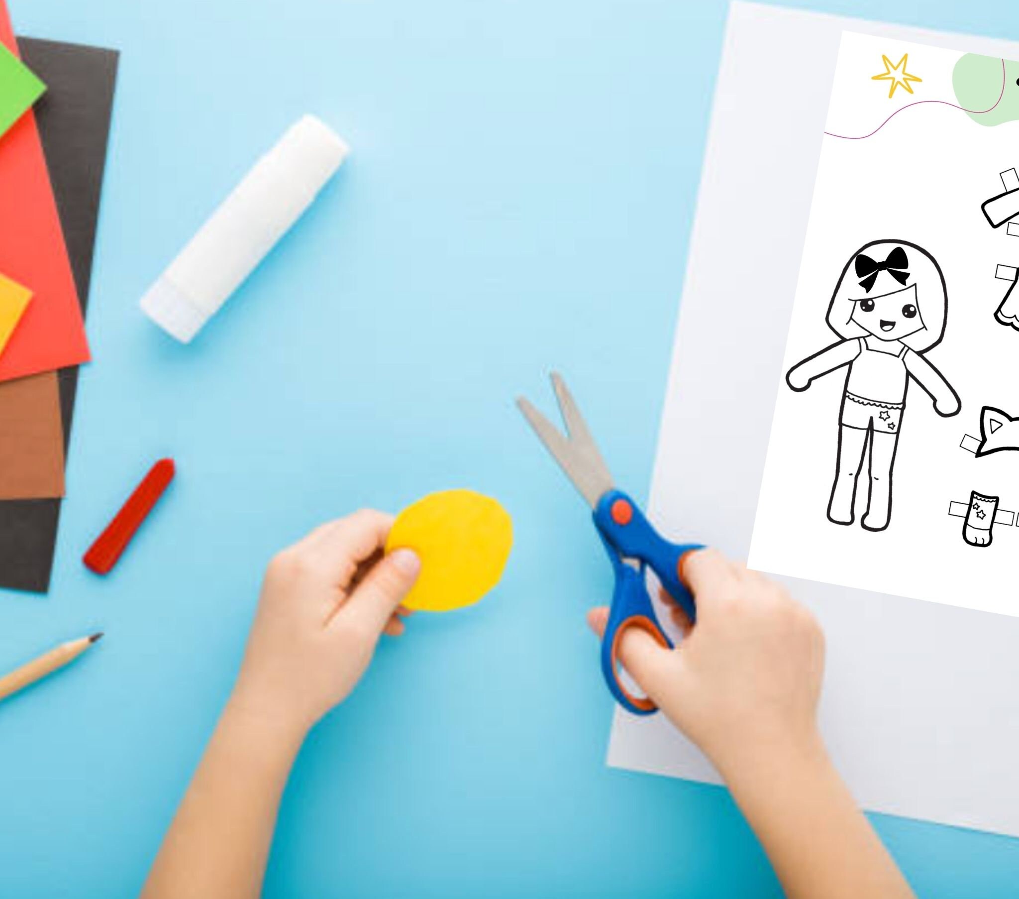 Printable Paper Dolls, Play for Toddlers, Scissors Practise and ...