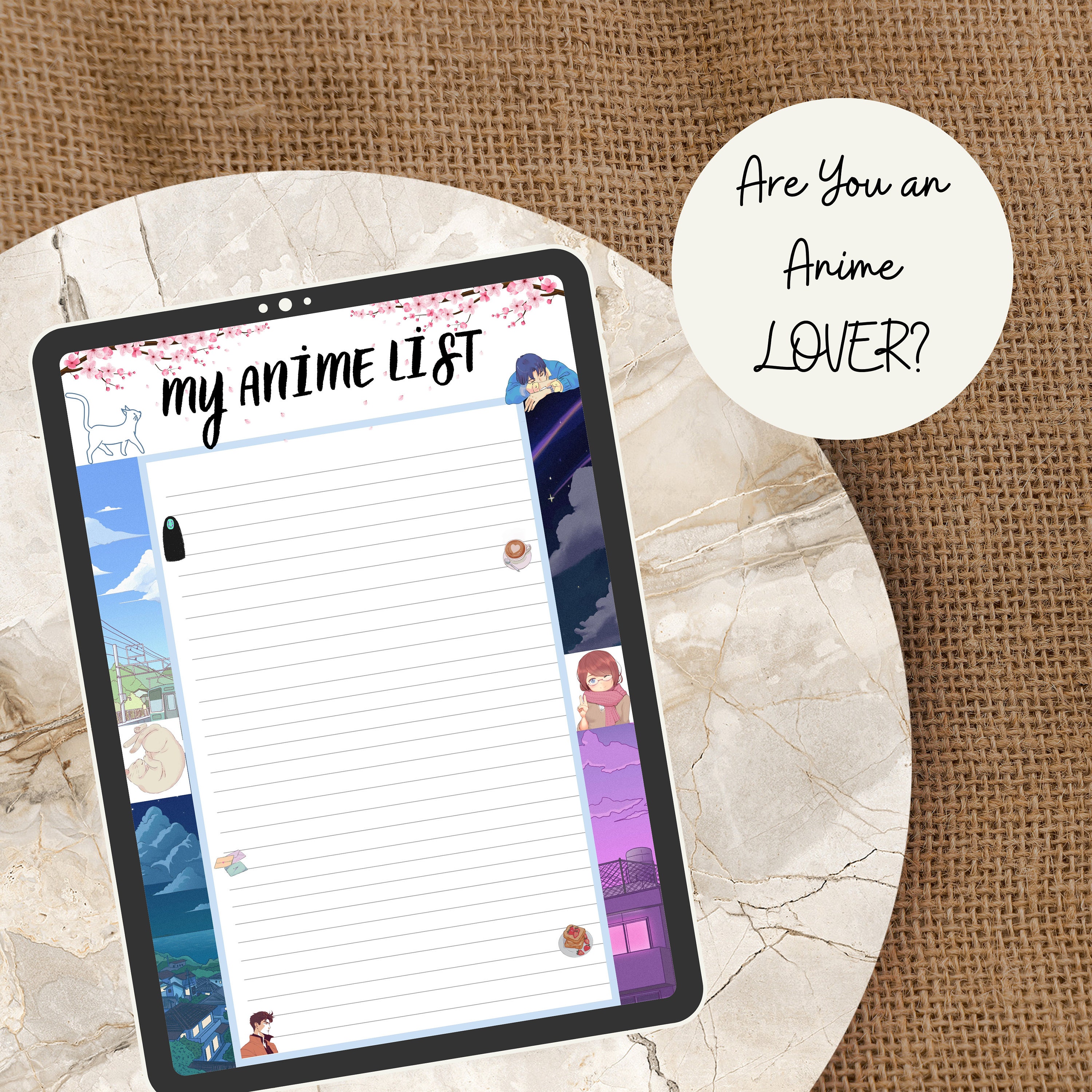 Printable My Anime List / Digital Download - Etsy