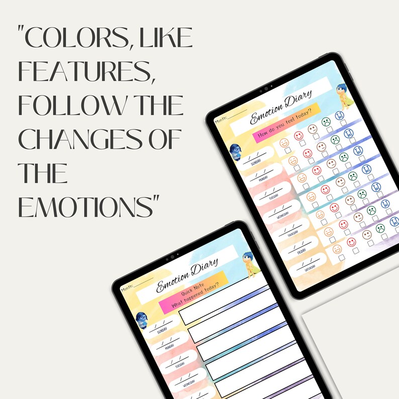 Printable Emotion Diary ( Mood Tracker) / Digital Download - Etsy