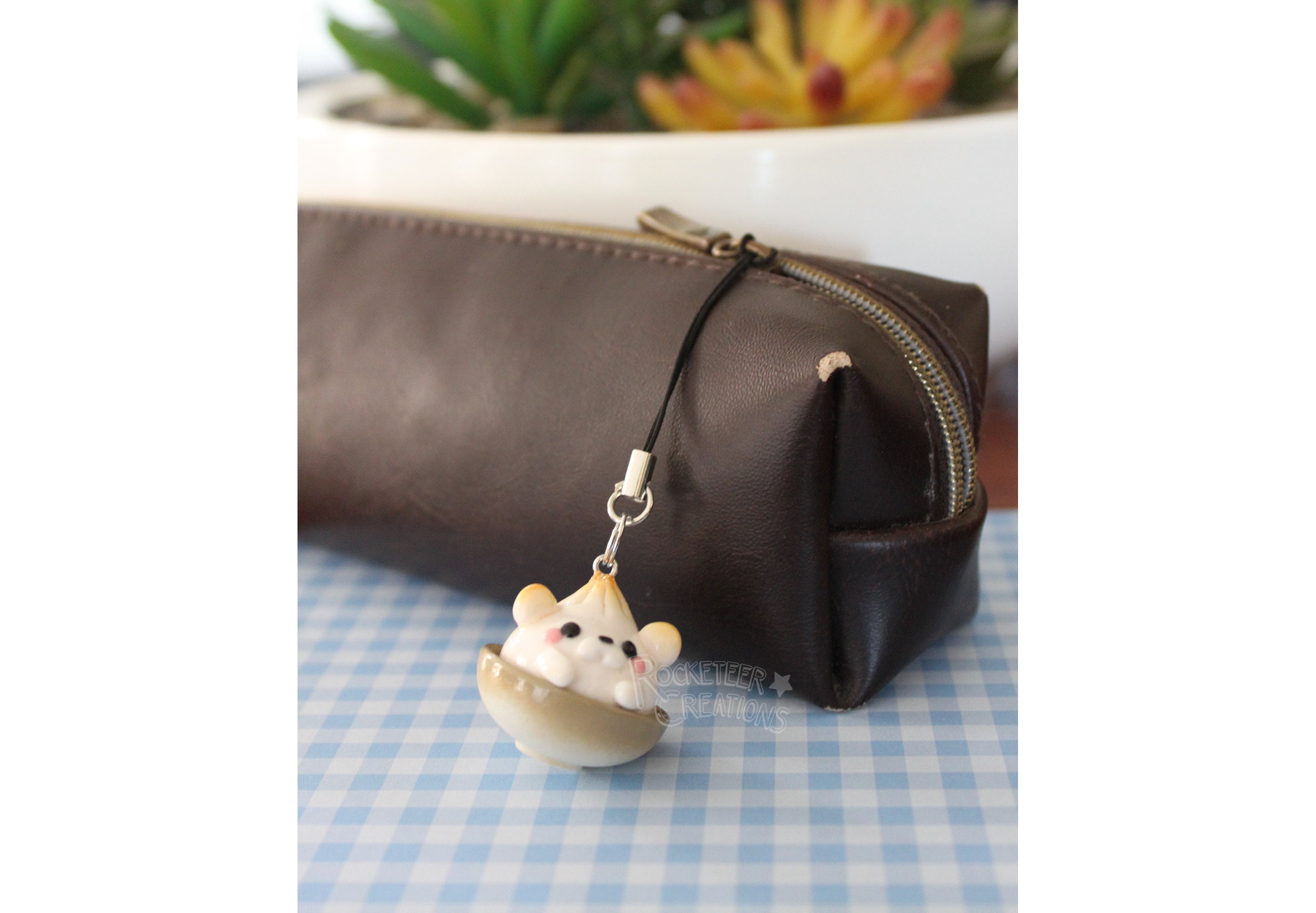 Chubby Dumpling in a Bowl Polymer Clay keychain - Etsy