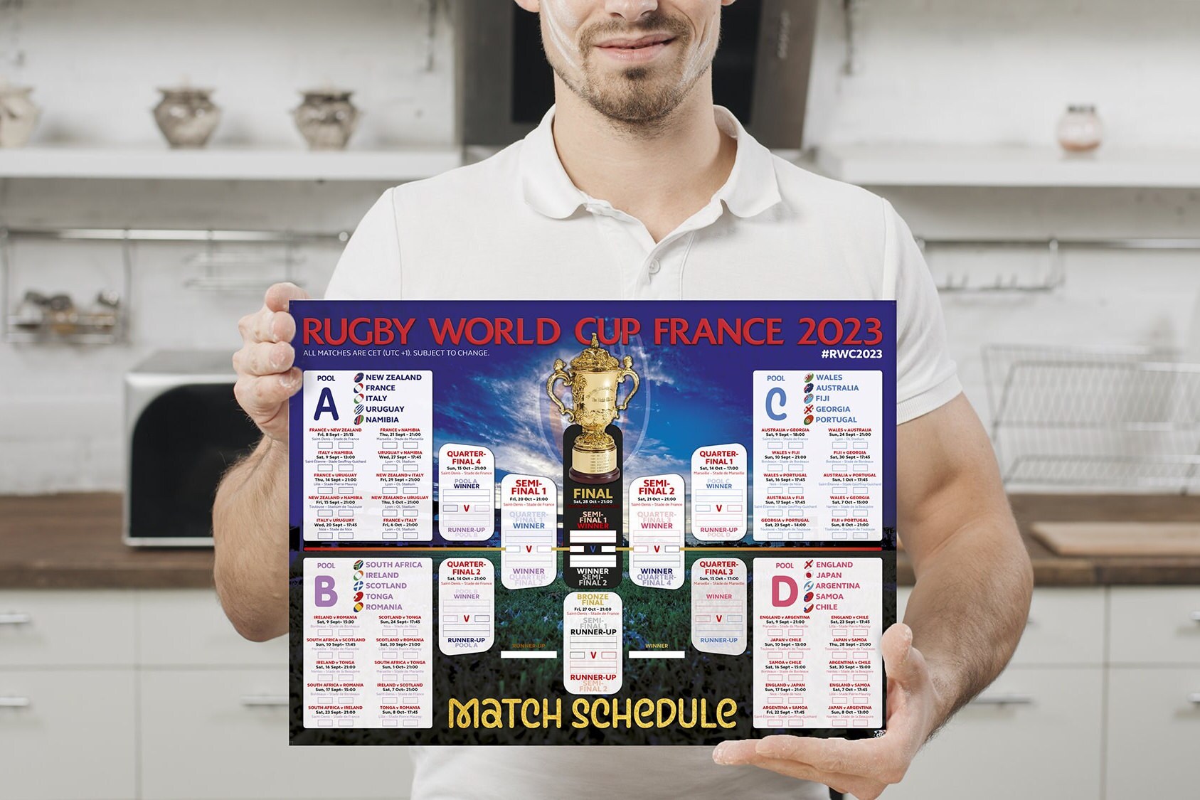 Rugby World Cup 2023 Scorecard & Schedule: Personalized Digital ...