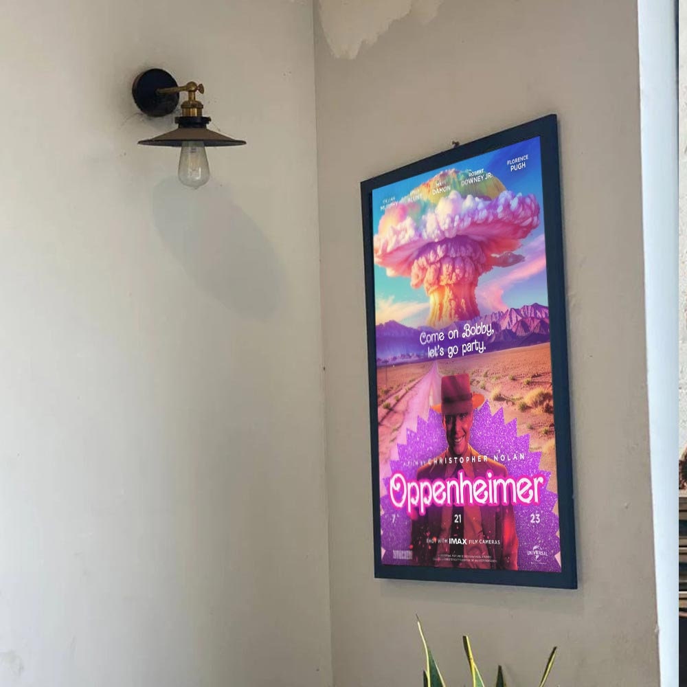 Barbenheimer Cillian Murphy Movie Poster Canvas, Oppenheimer 2023, Room ...