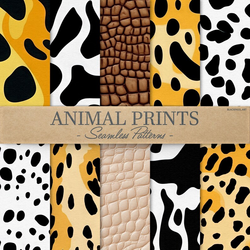 Animal Skin Print Digital Paper Animals Seamless Patterns - Etsy
